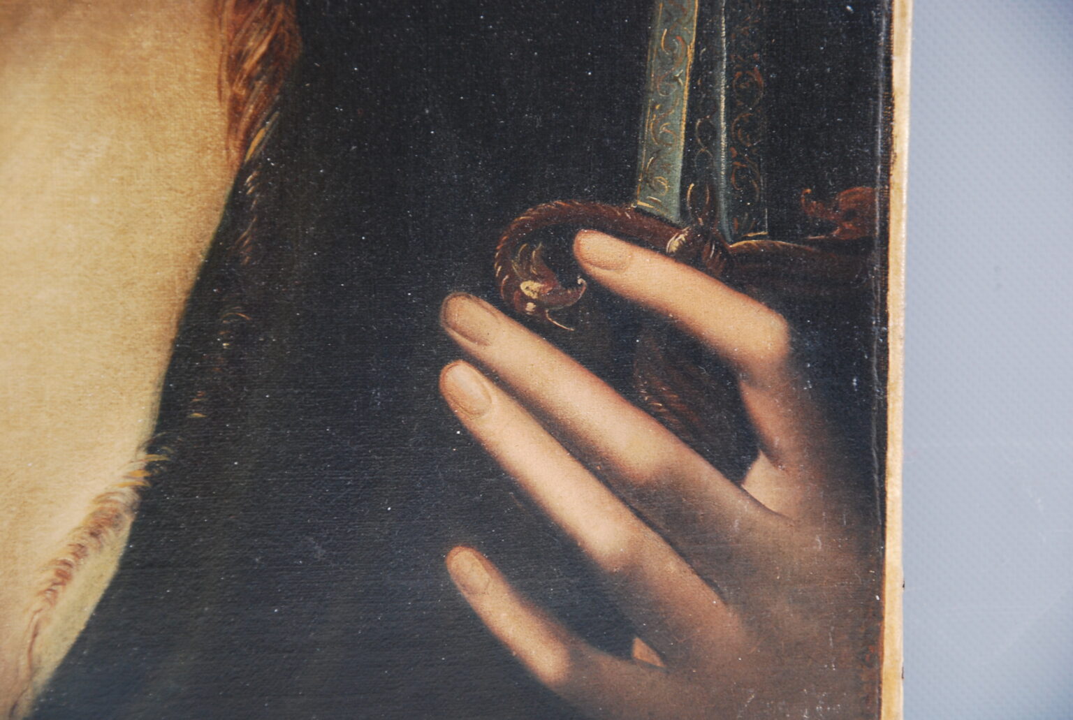 Huile sur toile représentant Lucrèce époque 16ème - Antiquités Lassaussois